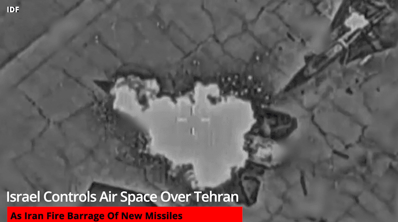 Israel Controls Air Space Over Tehran As Iran Fire Barrage Of New ...